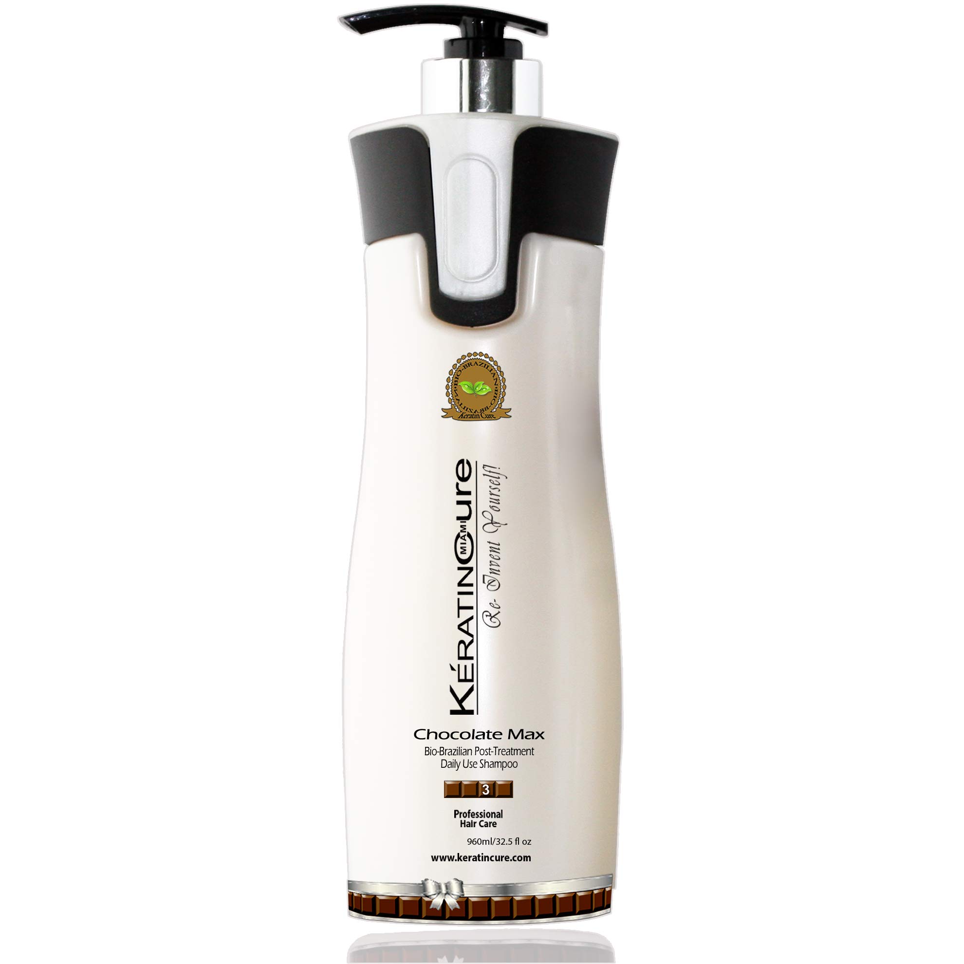 Keratin Cure SULFATE FREE- Chocolate Brazilian Shampoo with Aloe Daily Use Promote hair growth decrease hair loss, for keratin treated hair(960ml/ 32 fl oz)