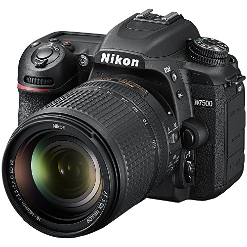 Nikon D7500 20.9MP DX-Format Digital SLR Camera + AF-S 18-140mm f/3.5-5.6G ED VR Lens Bundle with 64GB Memory Card, Camera Bag, Paintshop Pro 2018 and Accessories (11 Items)