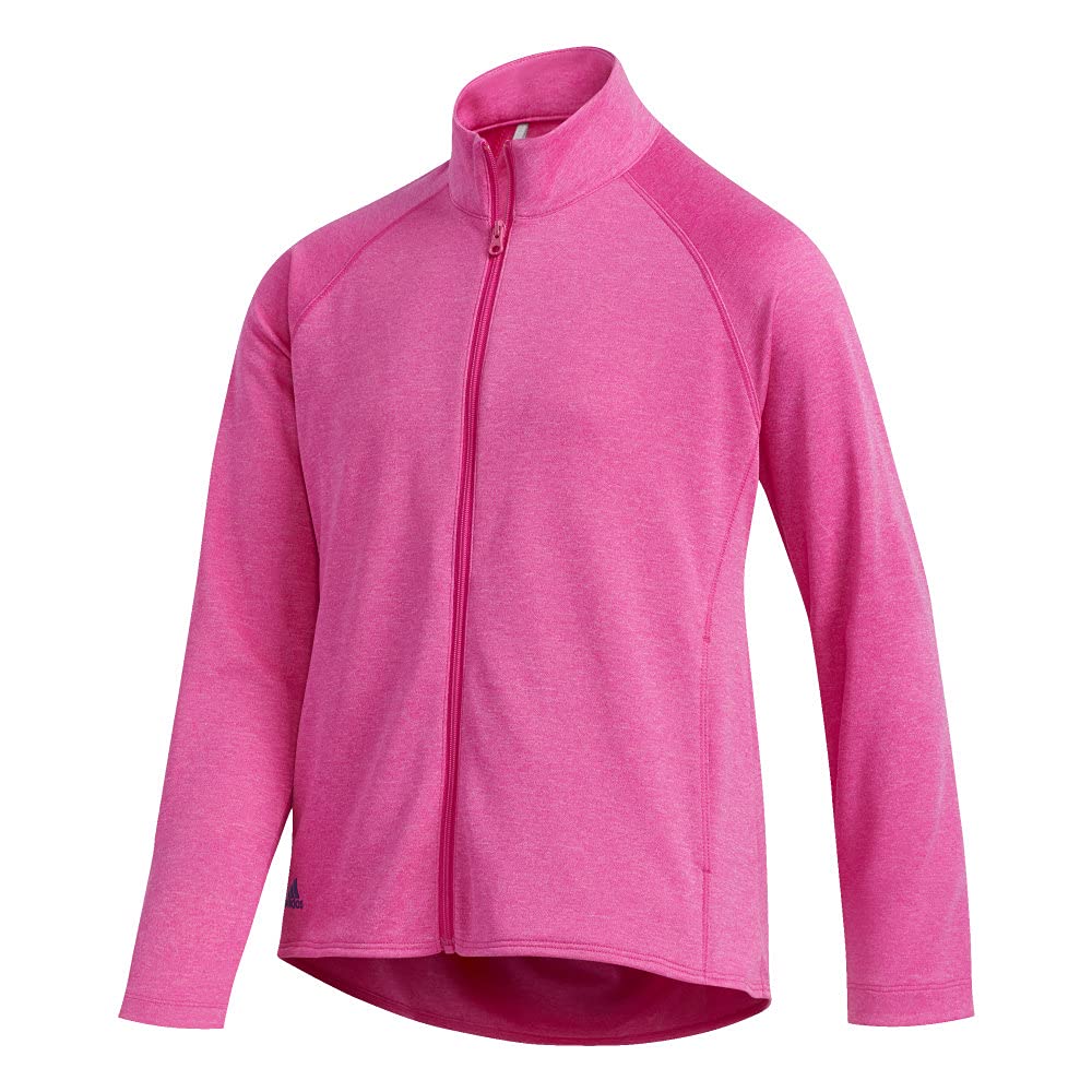 adidas Golf Heathered Knit Jacket, Shock Pink Melange, Large