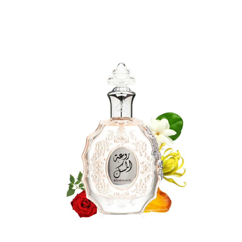 Lattafa Perfumes Rouat Al Musk for Unisex Eau de Parfum Spray, 3.40 Ounces / 100 ml