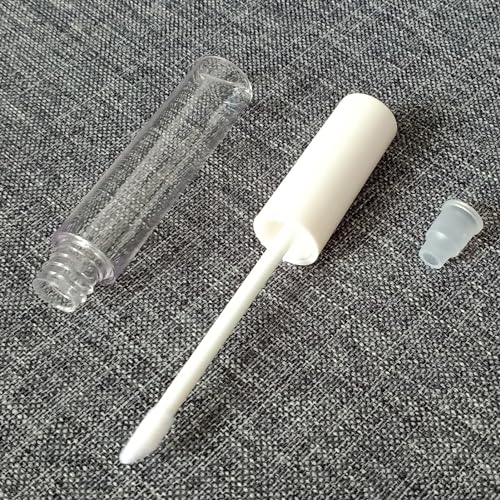 KEAIYYJ Empty Lip Gloss Tubes with Wand Cuticle Oil Dispenser Refillable Cosmetic Containers Bottles White 10 ml 5 Pack
