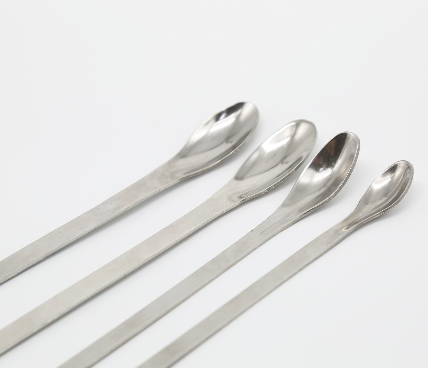 Stainless Steel Micro Scoop Reagent Lab Sampling Spoon Lab Spatulas Scoop Bar Spoon Medical Pharmacy Mini Micro Spoon Scoop 2Pcs for 22cm 2 Pcs for 16cm