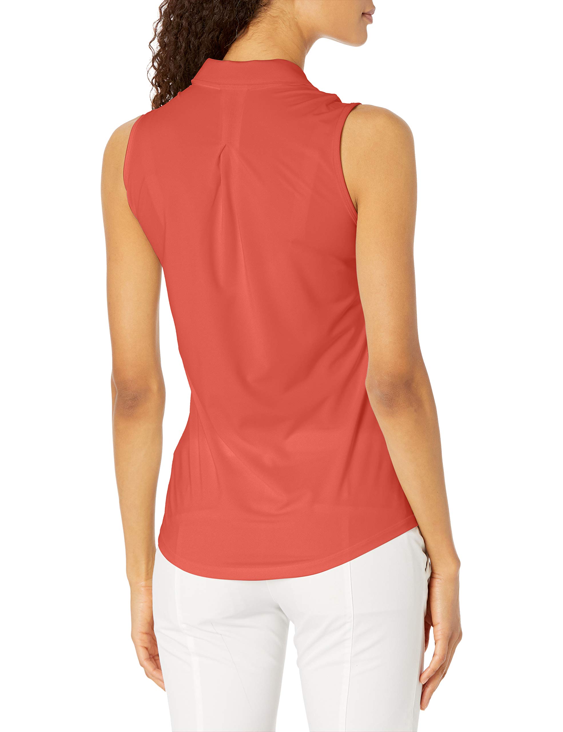 Adidas Golf Women's Ultimate365 Primegreen Sleeveless Polo Shirt, Red, Small