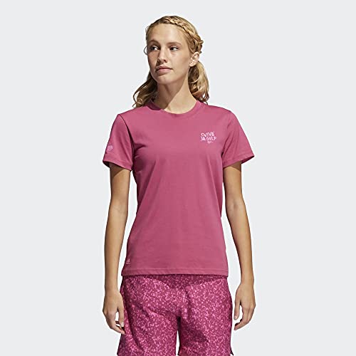 adidas Golf Women's Viva La Golf Graphic T-Shirt, Pink, Extra Large