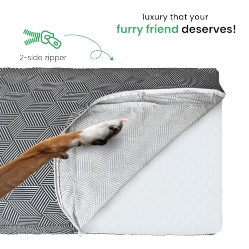 Molly Mutt Large Crib Mattress Cover - Rough Gem Print - Measures 27”x52”x5”- 100% Cotton - Durable - Breathable - Sustainable - Machine Washable Dog Bed Cover
