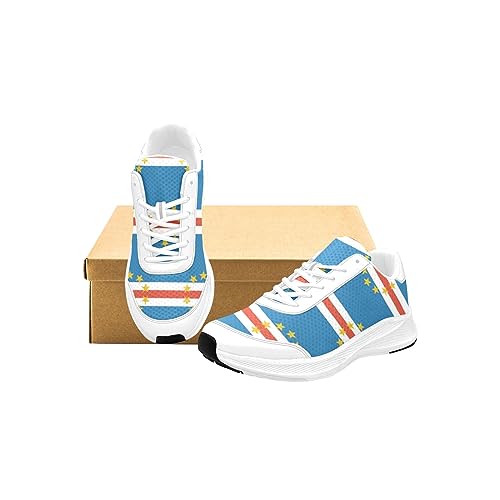 AFFAMA Cape Verde Flag Mens Running Shoes Lightweight Fashion Sneaker