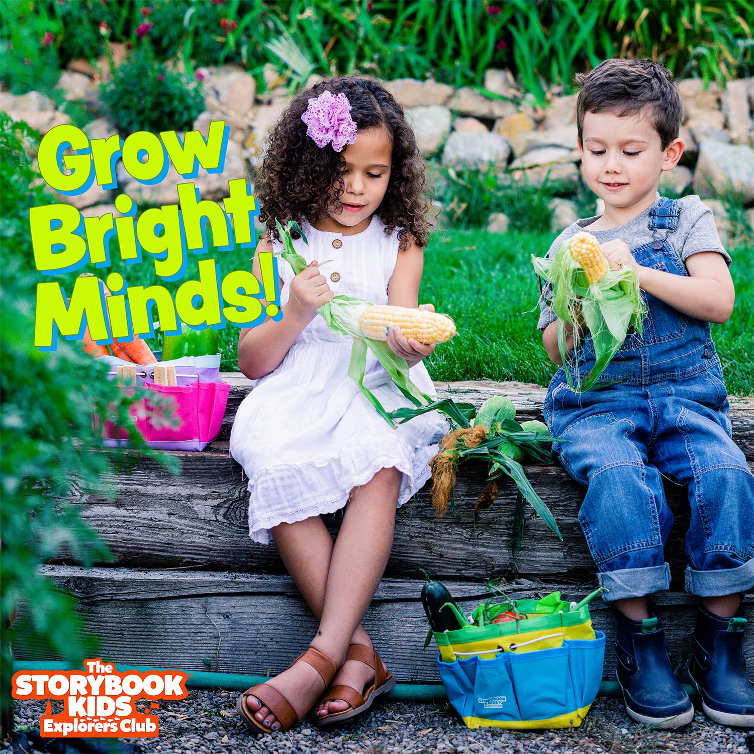 Kids Gardening Tool Set Bundle Includes 2 Color Variations (Pink and Blue) and a Delightful How to Garden Tale Board Book in Each Toy Set