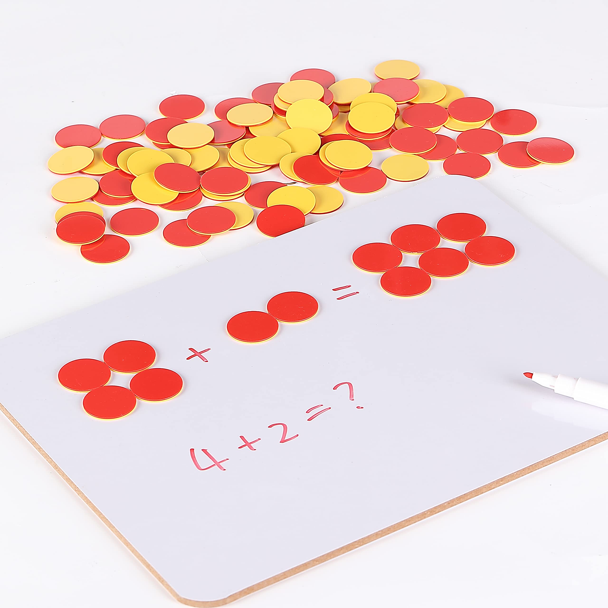 Mr. Pen- Two Color Counters, 100 pcs, Counters for Kids Math, Counters, Math Counters, Red and Yellow Counters, Math Counters for Kids, Counting Chips, Counters for Math