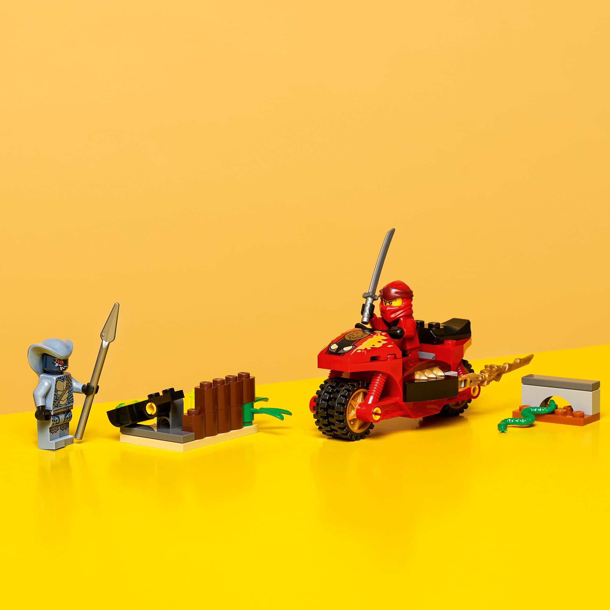 LEGO NINJAGO Legacy Kai’s Blade Cycle 71734 Ninja Motorcycle Playset Building Kit, Featuring NINJAGO Kai and a Snake; New 2021 (54 Pieces)