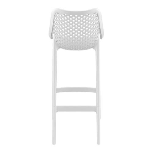 Home Square Polypropylene Patio Bar Stool in White - Set of 2