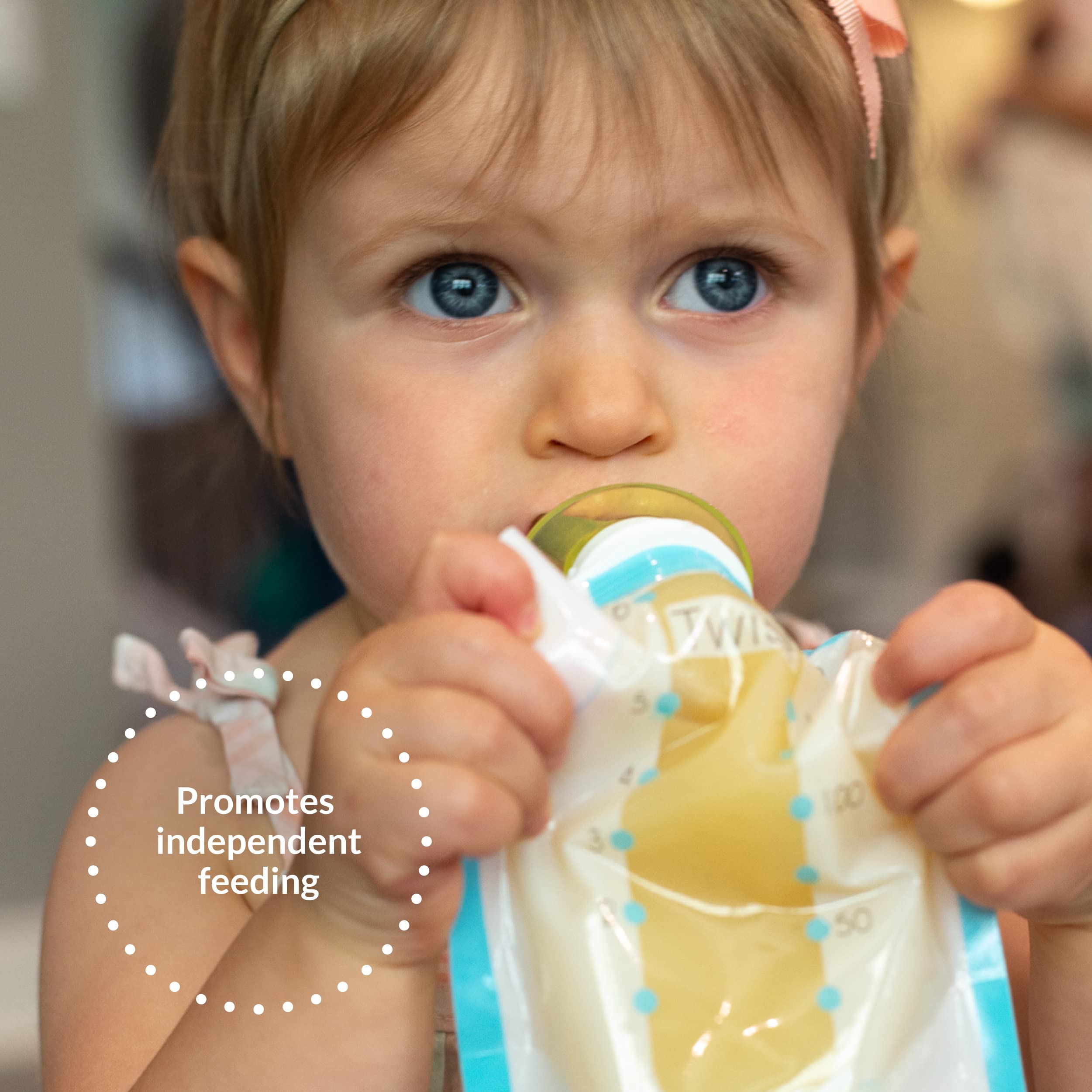 Kiinde Foodii Baby Food & Formula Storage, Disposable Squeeze Pouches (20 Pack)