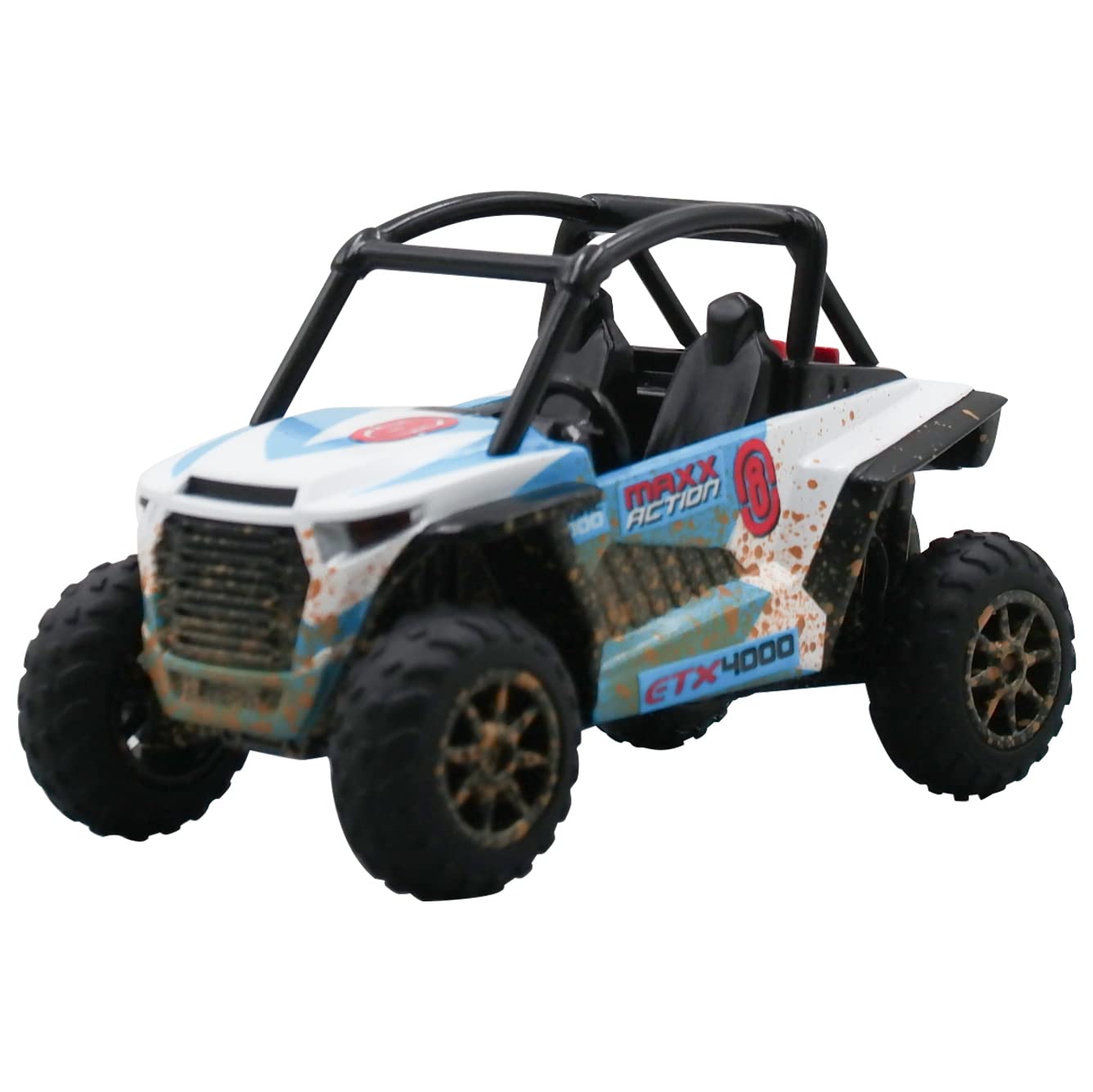 Sunny Days Entertainment Maxx Action Mini Off-Road Lights & Sounds Vehicles – 3 Pack with Motorcycle with Dirt Mound, ATV and Sports Vehicle