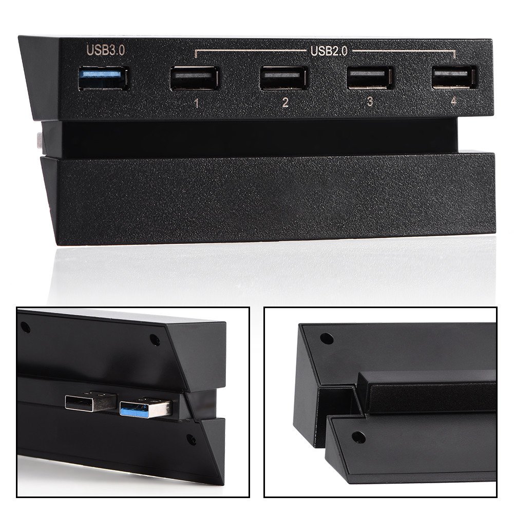USB Hub 5-Port Portable Wear-Resisting Compatible with Game Console
