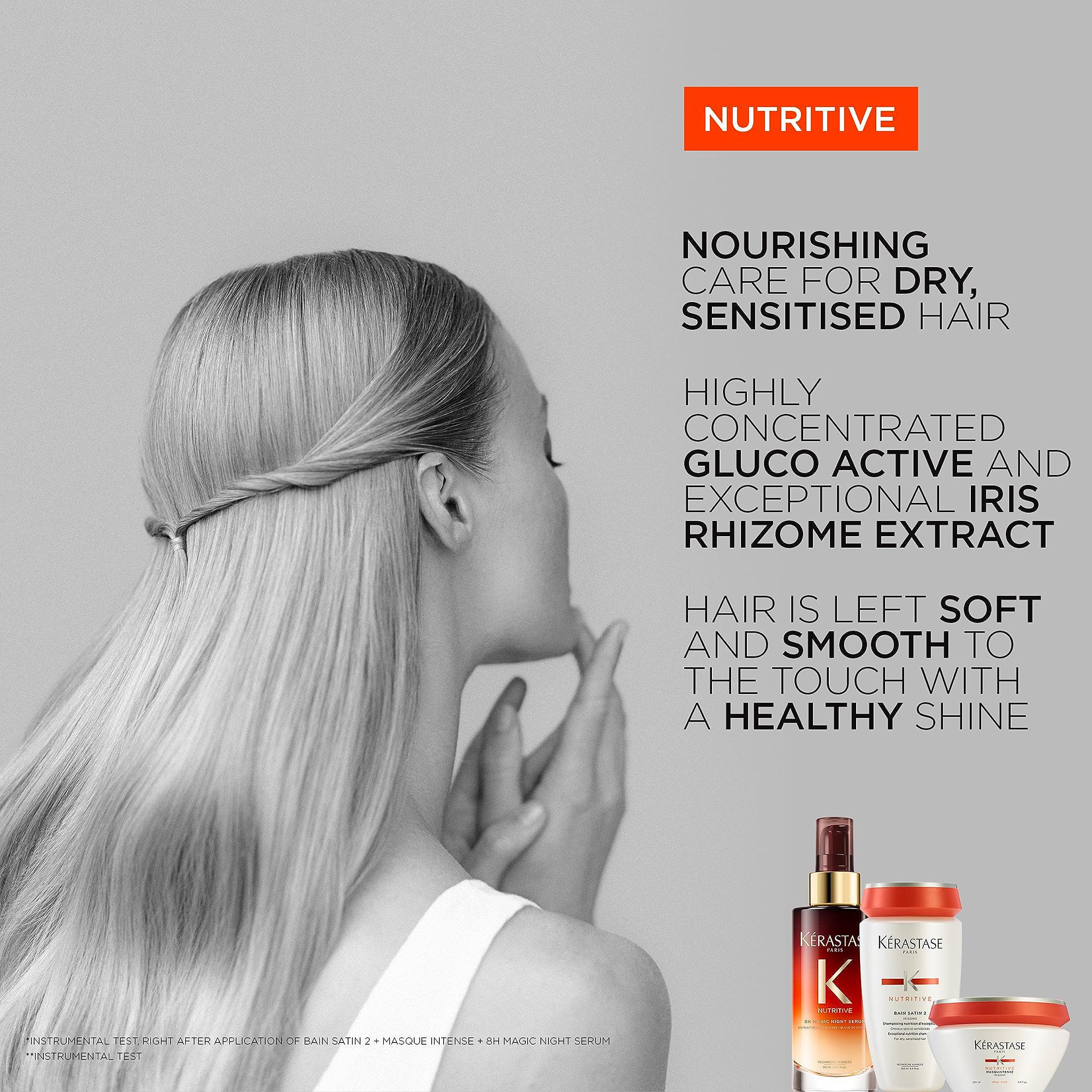 Kerastase Nutritive Nourishing Leave-In Treatment Balm | Conditions, Smooths, and Softens | For Severely Dried-out Hair | With Irisome Complex | Masque Crème Magistral | Old Packaging | 5.0 Fl Oz