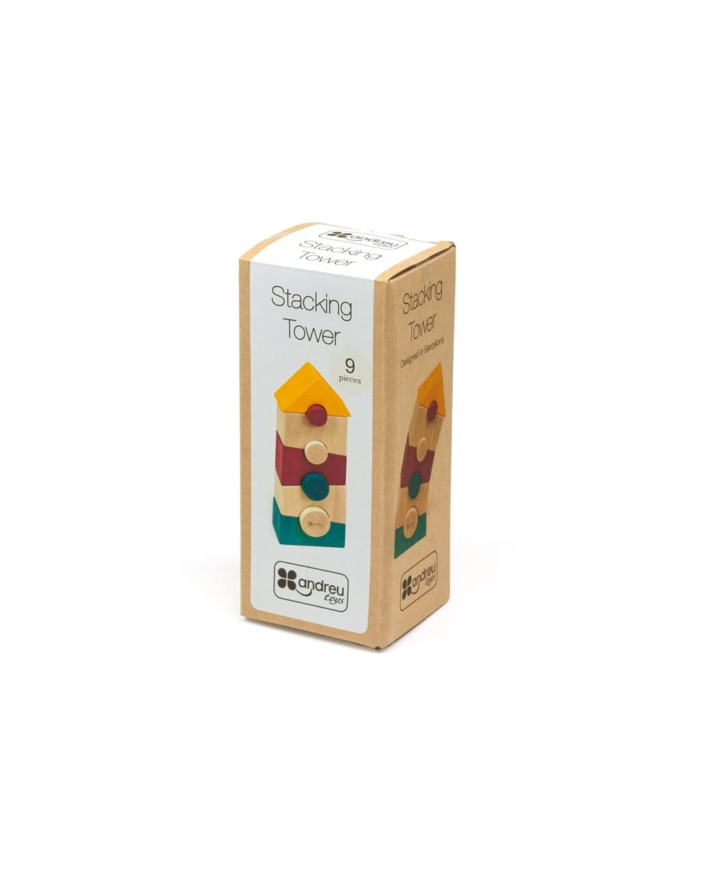 Andreu Toys 16117 Stacking Tower Skill Games, Multicoloured, Ășnico