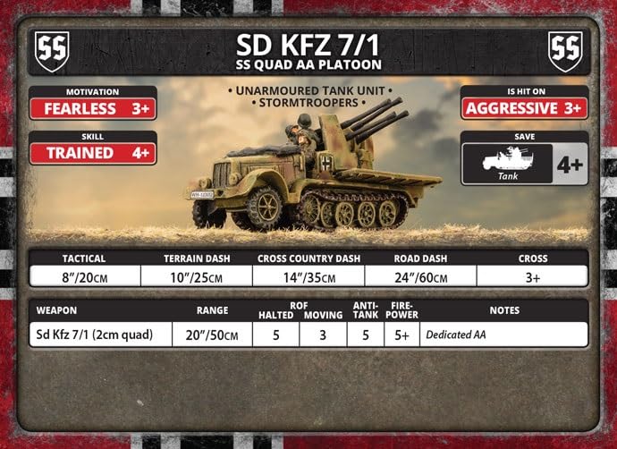 Flames of War: Late War: German: SdKfz 7/1 Quad AA Platoon (GBX159)