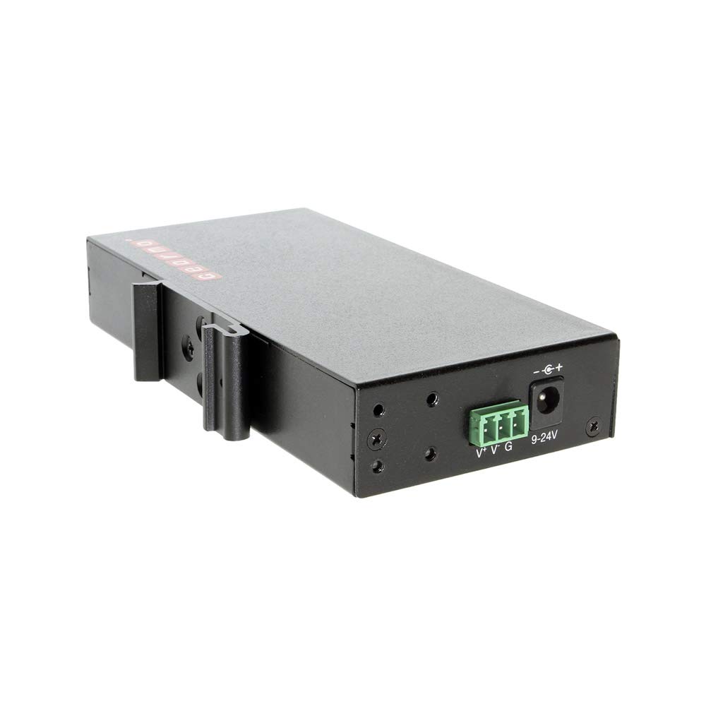 USB 3.0 4 Port Industrial Din Rail Mount Hub w/Power Adapter
