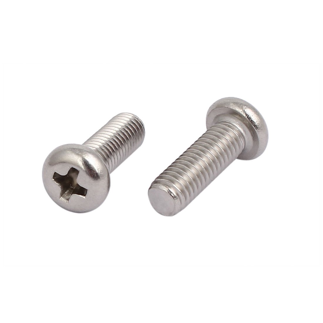 uxcell M5 x 15mm 304 Stainless Steel Phillips Round Head Machine Screws Bolt 50pcs