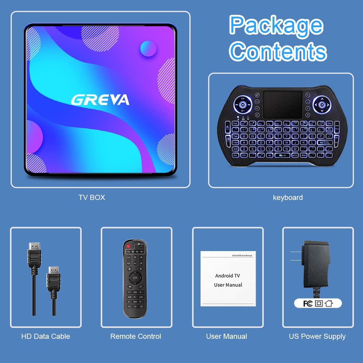 Android TV Box 11.0 Smart TV Box 4GB 32GB Dual Band WiFi Support 4K HDR Smart Streaming Player with Mini Keyboard BT 4.1 H.265 Set Top Box