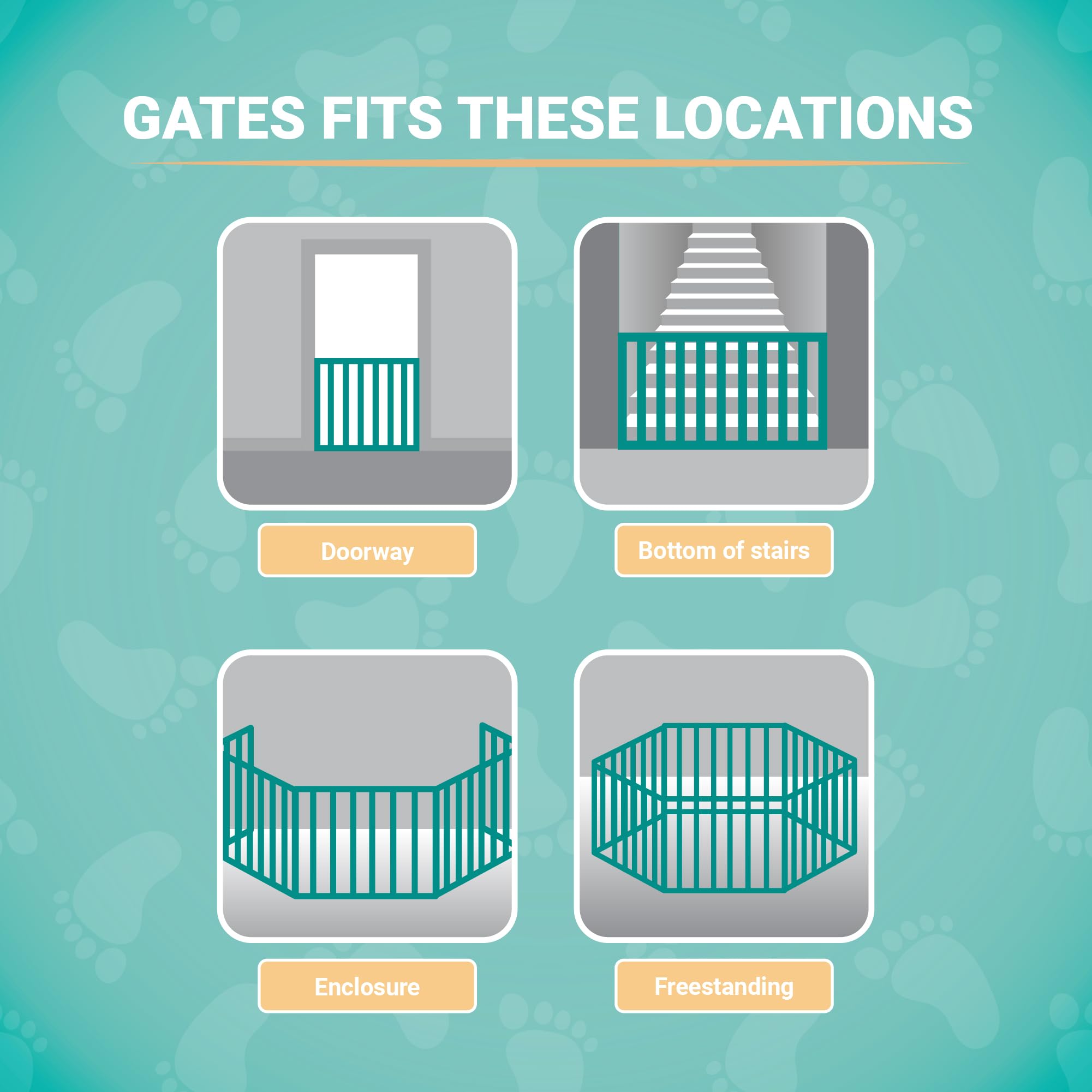 KidCo - Custom Fit Auto Closing ConfigureGate Baby Gate with with 30 Inch Door Section, Baby Fence, Safety Gate (Black)