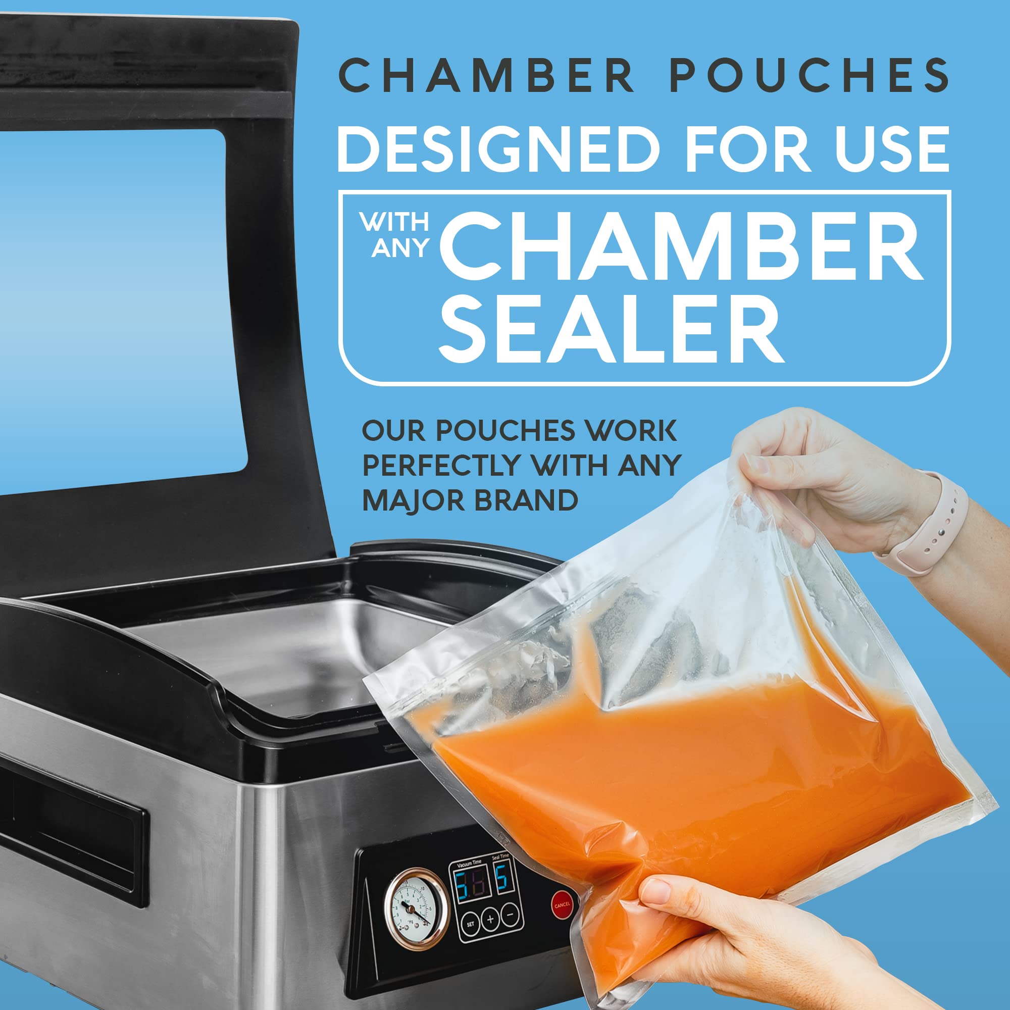 Avid Armor – Chamber Machine Pouches 3.5mil, Pre-Cut Chamber Vacuum Sealer Bags, Heavy Duty Seal Pouch, BPA-Free Chamber Sealer, Assorted Size Pack, 6"x10", 8"x10", 11"x10" - Pack of 300