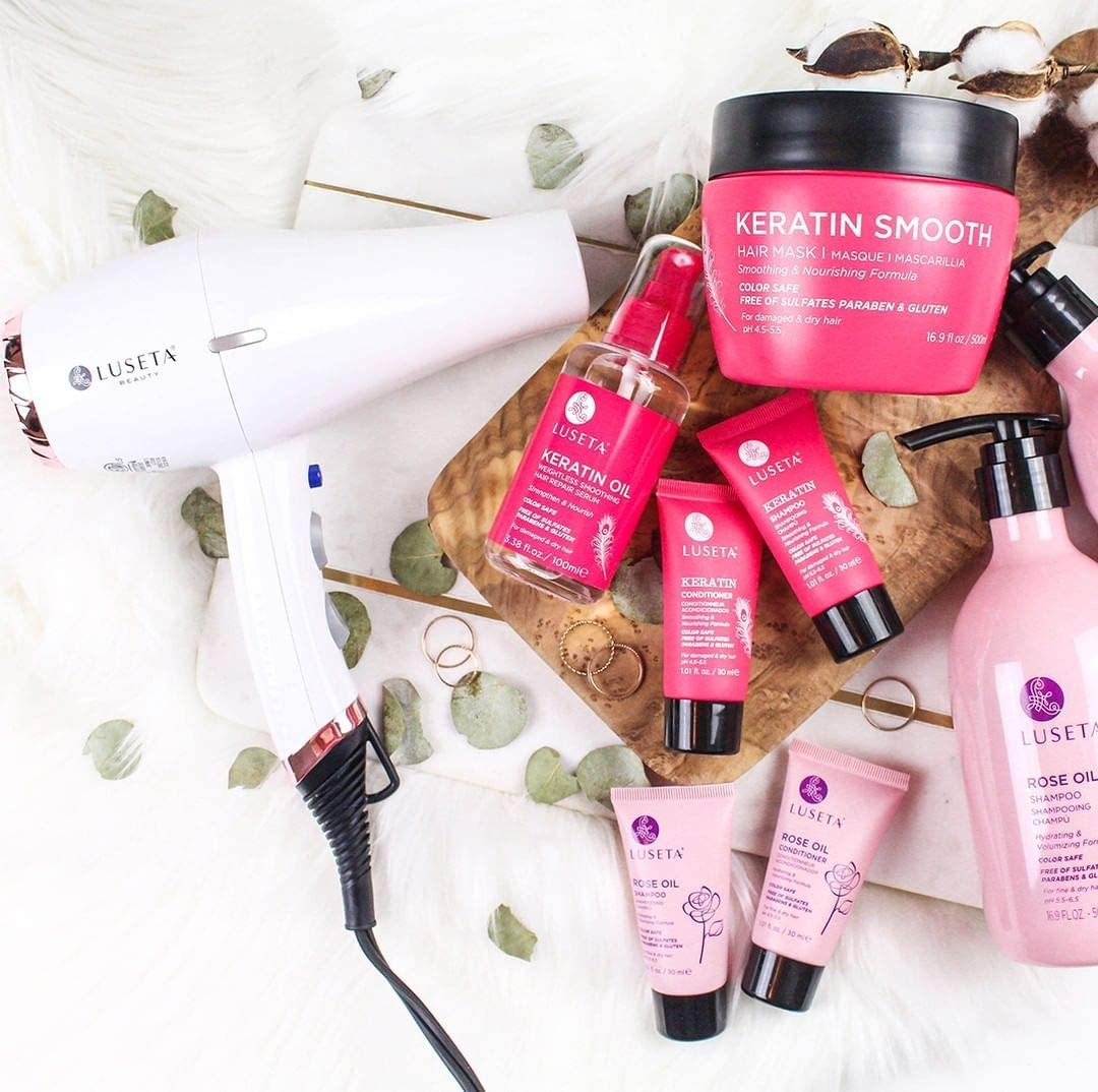 Luseta Keratin Shampoo and Conditioner & Hair Oil & Smooth Hair Mask