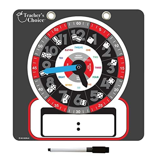 Teacher's Choice Teaching Clocks (Gray, Large)