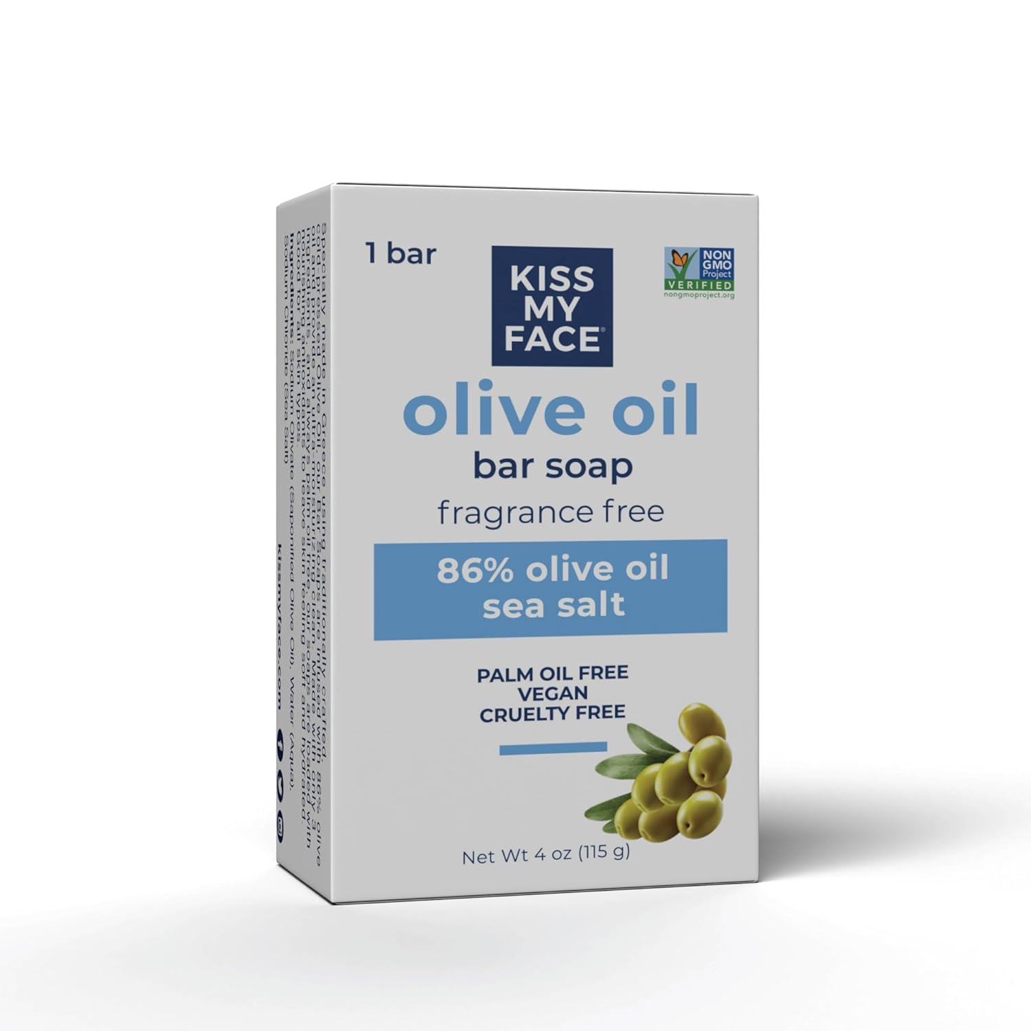 Kiss My Face Soap Bar 3pk Pure Olvo, 4 Ounce