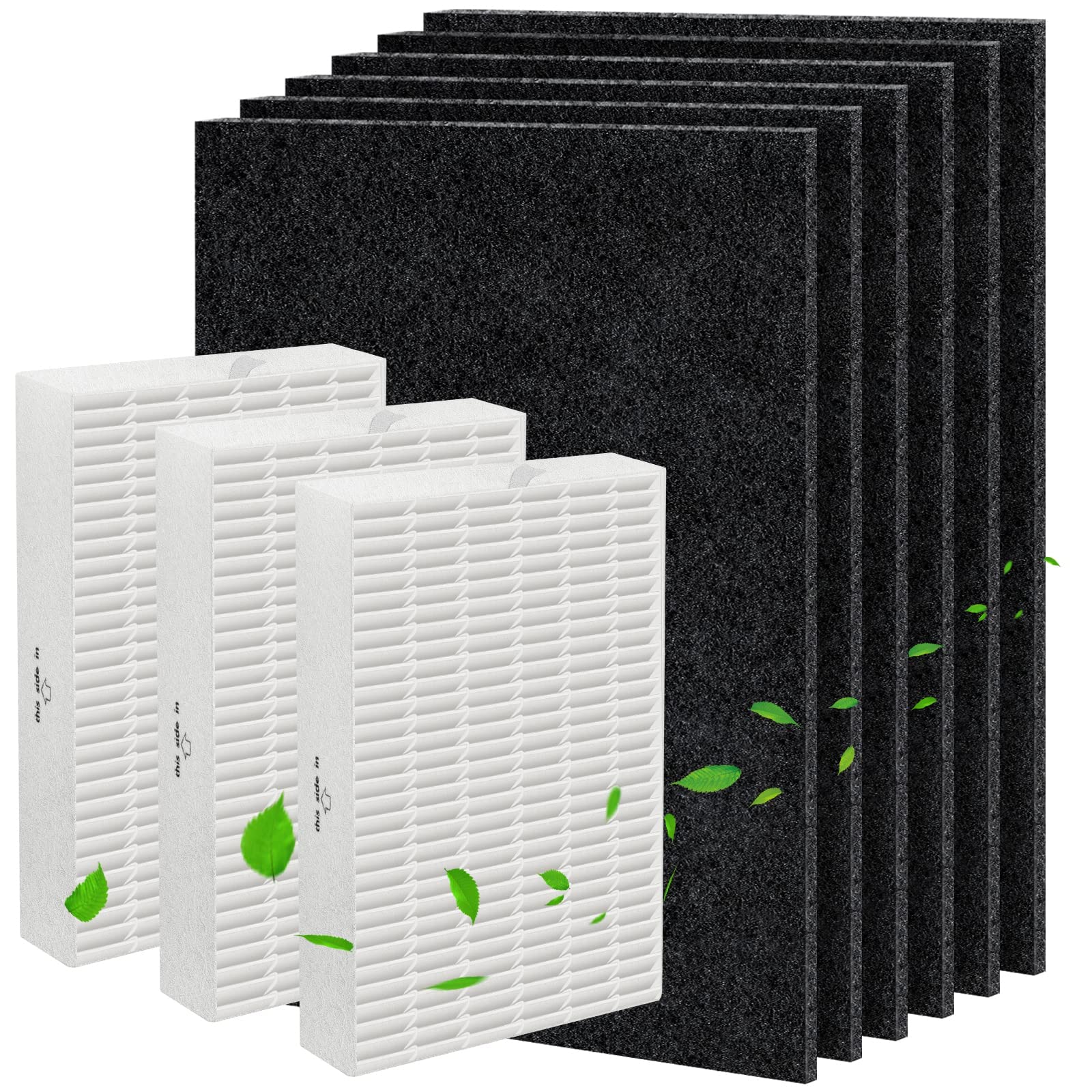 MESTICA HEPA Filter Replacement Compatible with HPA300 HPA300VP HPA304 HPA5300 HPA8350 (3 HEPA Replacement Filter+6 Pre-Filter)