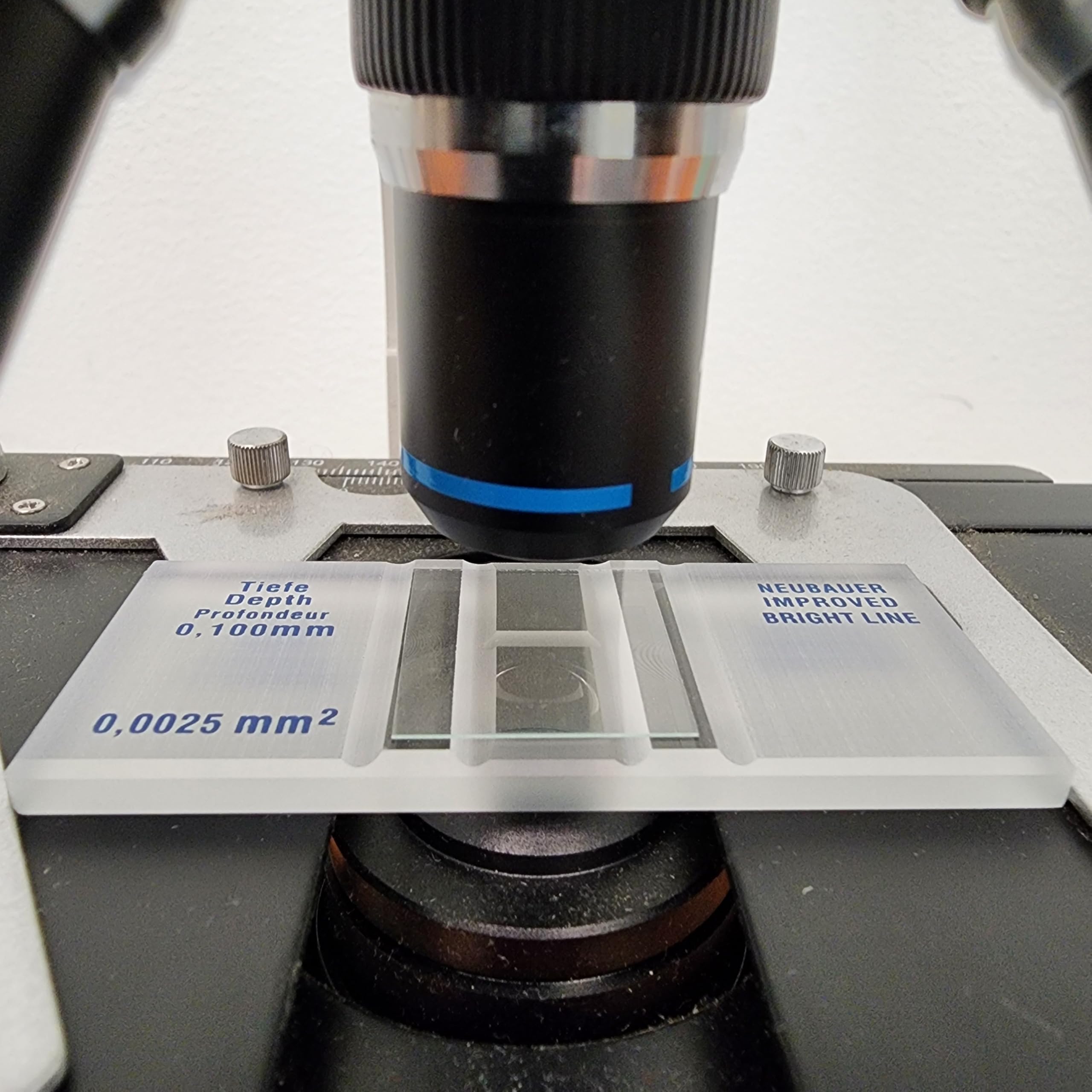 Microyn Improved Neubauer Hemocytometer, Cell Counting Chamber with Bright Line and Two Cover Glasses.