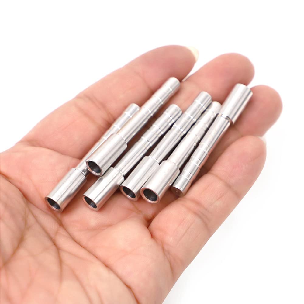 ACCMOS 12pc Aluminium Insert for ID 5.2mm .204" Arrow Shafts Spine 300 350 400 500 600 700 800 DIY Archery Accessory