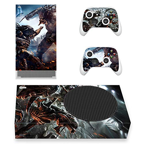 Alien Science Fiction Action Film Game Console Series S Console and Controller Skin Set, Skin Wrap Decal Kit