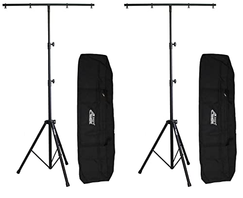 AST4421A2 Two-Pack Lighting Stands With Two T-Bars And Two Carrying Bags