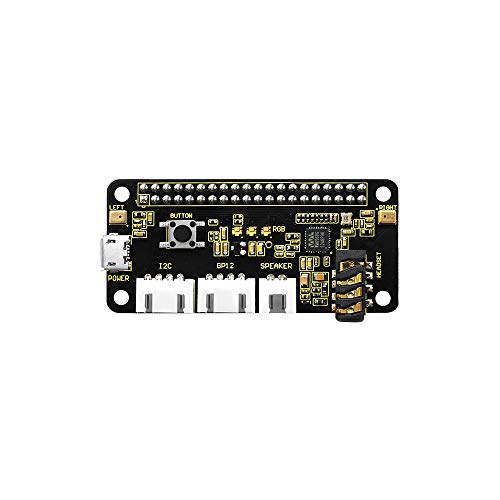 KEYESTUDIO ReSpeaker 2-Mic Pi HAT V1.0 for Raspberry Pi 4/4B, Raspberry Pi 3 3B+/2 2B
