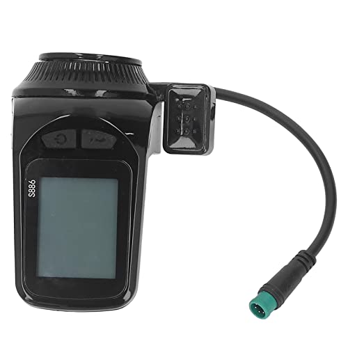 Astibym Electric Bike Display, Water Proof ABS Material E Bike LCD Display for Home