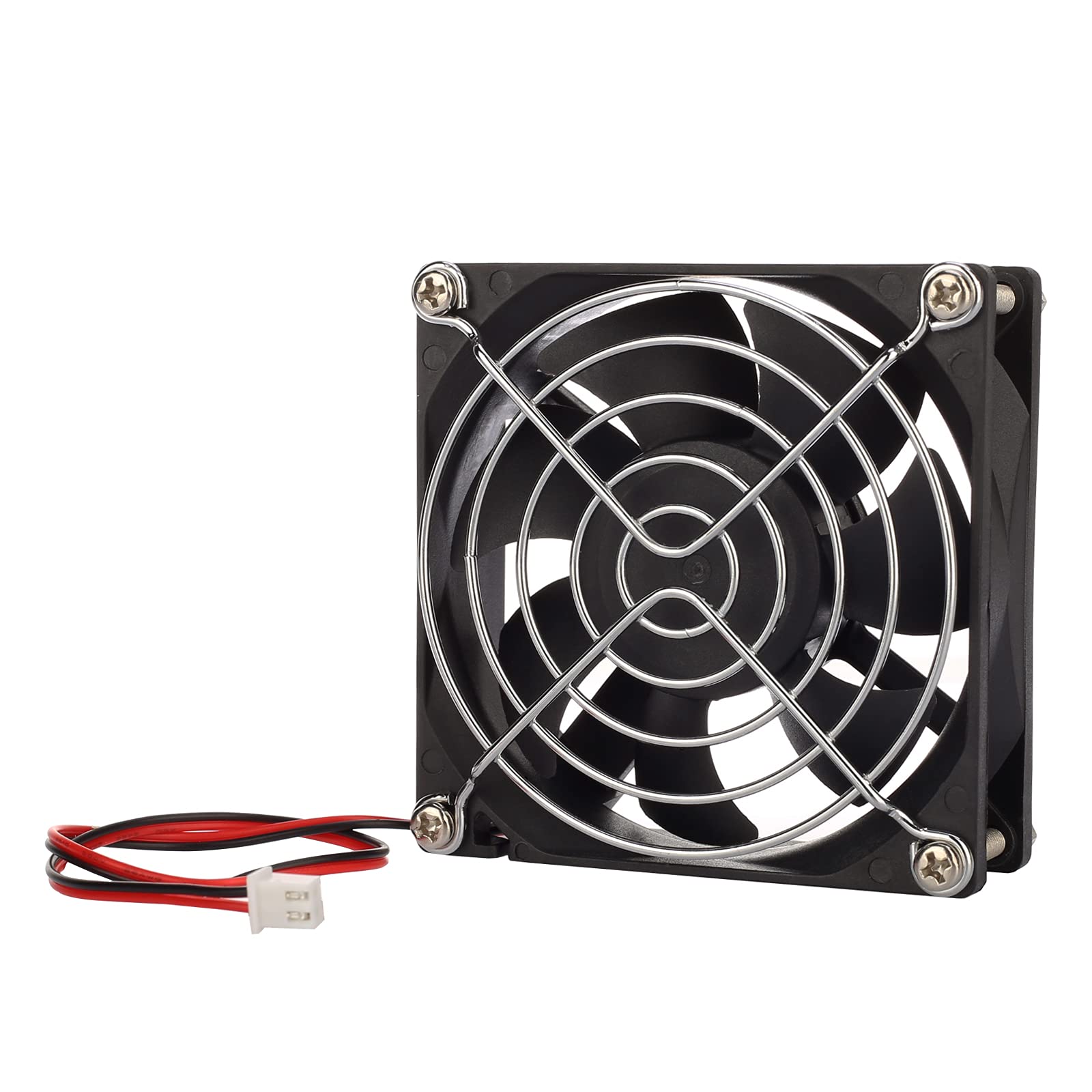 KEYFANCLUB 80mm x 25mm 12v Fan 2-Pin Replacement for Computer Case RV Refrigerator Power Supply Greenhouse Electronic Box Cooling