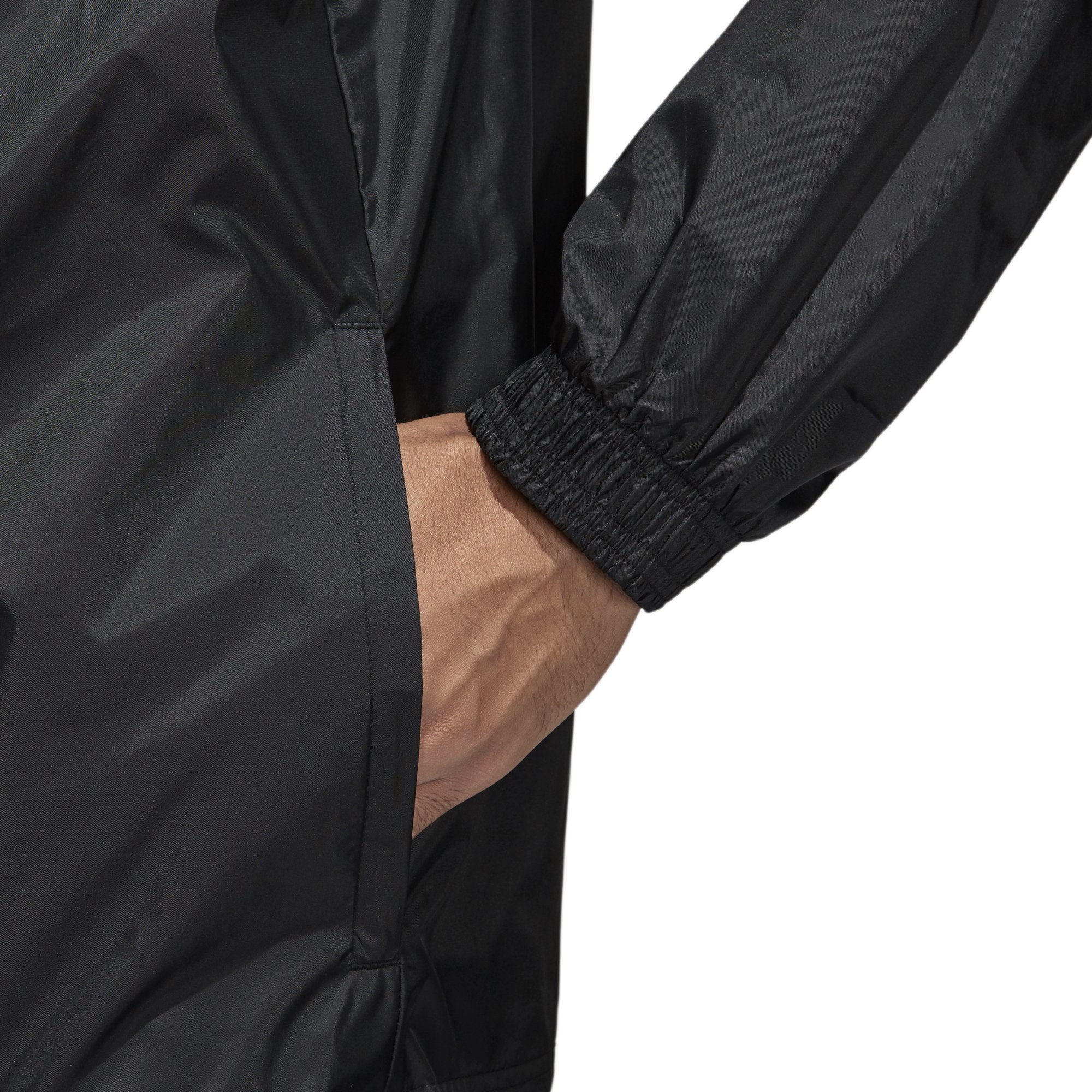 adidas Men's Core 18 Rain Soccer Jacket, Black/White, X-Large