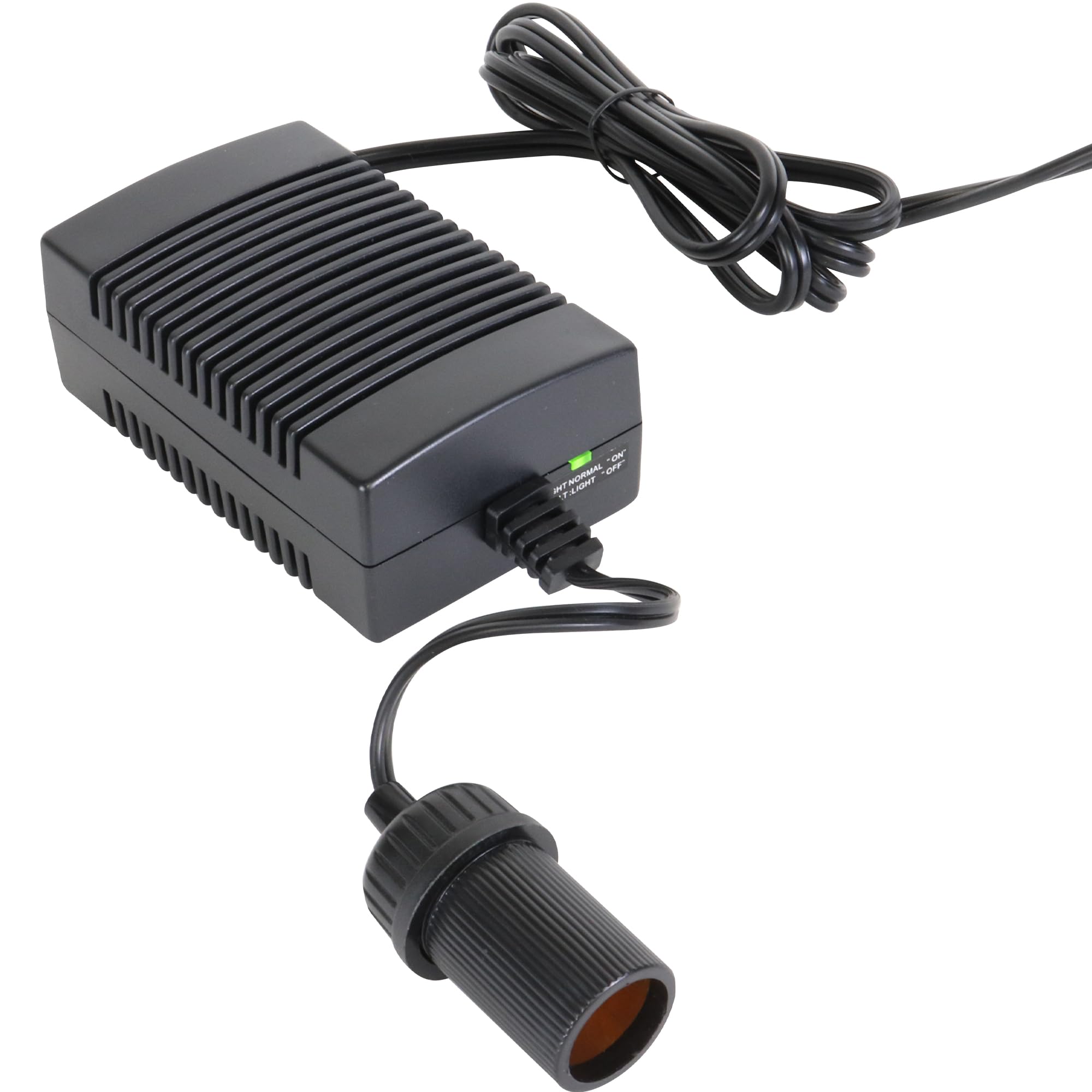 Koolatron 110 Volt AC to 12 Volt DC Power Adapter w/Circuit Breaker, 12V 5A DC Power Converter, Black, 6 Ft (1.8 m) Cord for Portable Devices, Compressor, Car Fridge, and More