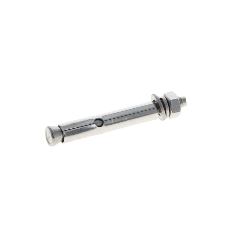 MroMax M6x60mm 304 Stainless Steel Expansion Bolts Hex Nuts Sleeve Anchor Fastener for Fence Home Installation Air Conditioning 4pcs