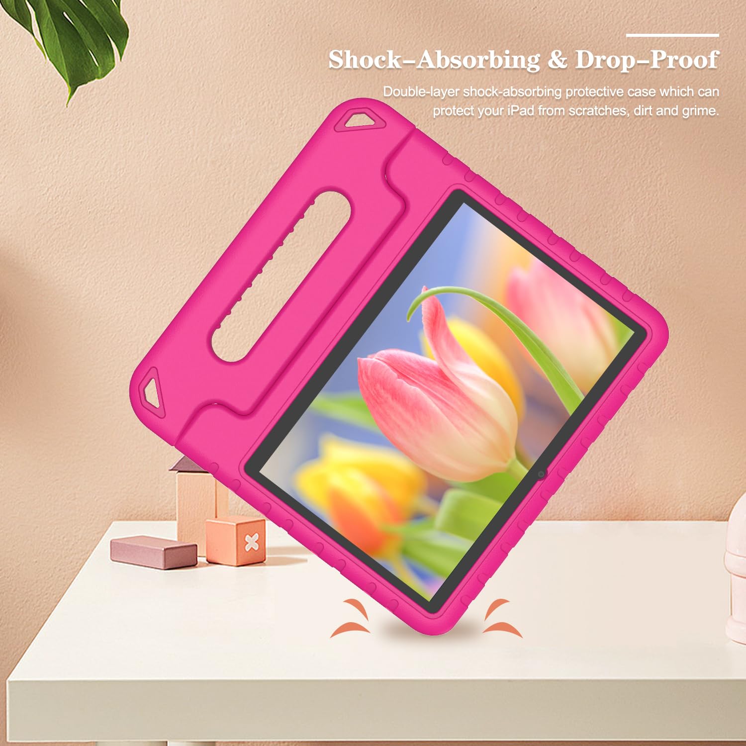 AVAWO Kids Case for Onn 10.1” Model 100011886 Tablet (2nd Generation, 2020), Light Weight Shock Proof Handle Stand Case for Walmart Onn 10.1 inch Tablet (Just Fit 2020, 2nd Generation), Blue