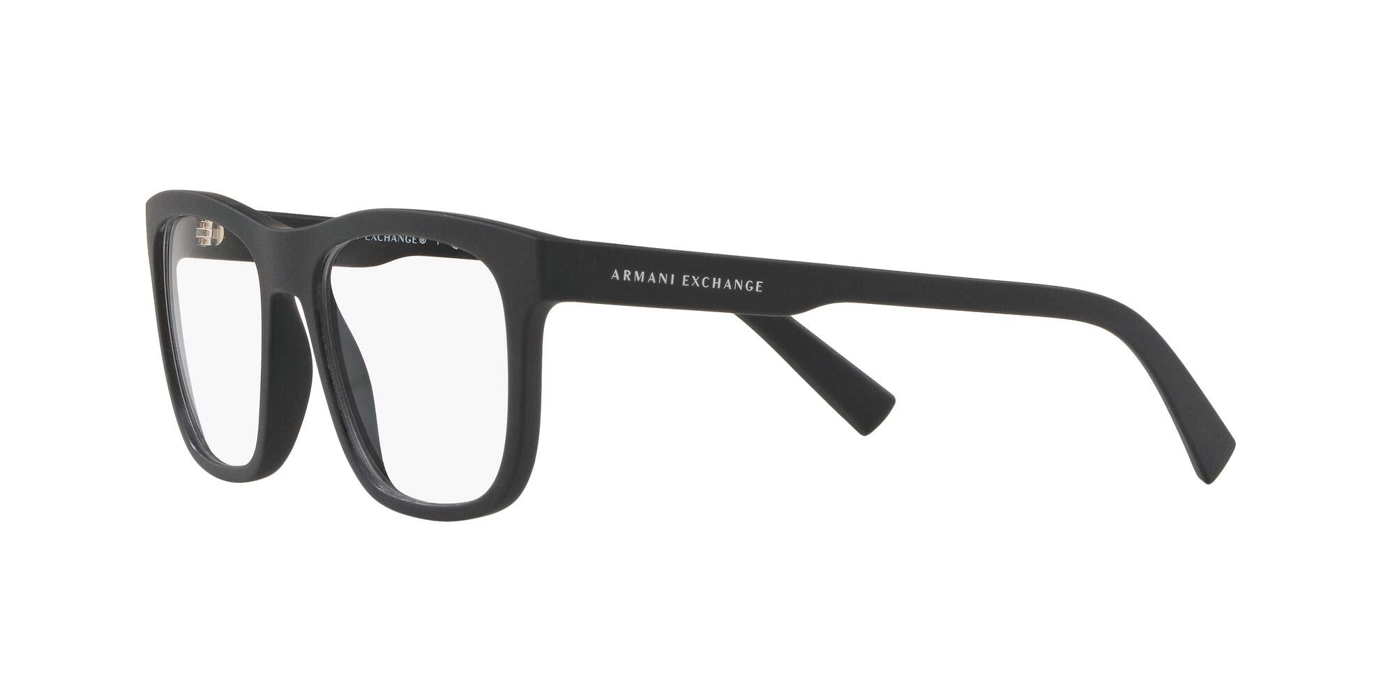 A|X ARMANI EXCHANGE Men's AX3050 Square Prescription Eyeglass Frames, Matte Black/Demo Lens, 53 mm