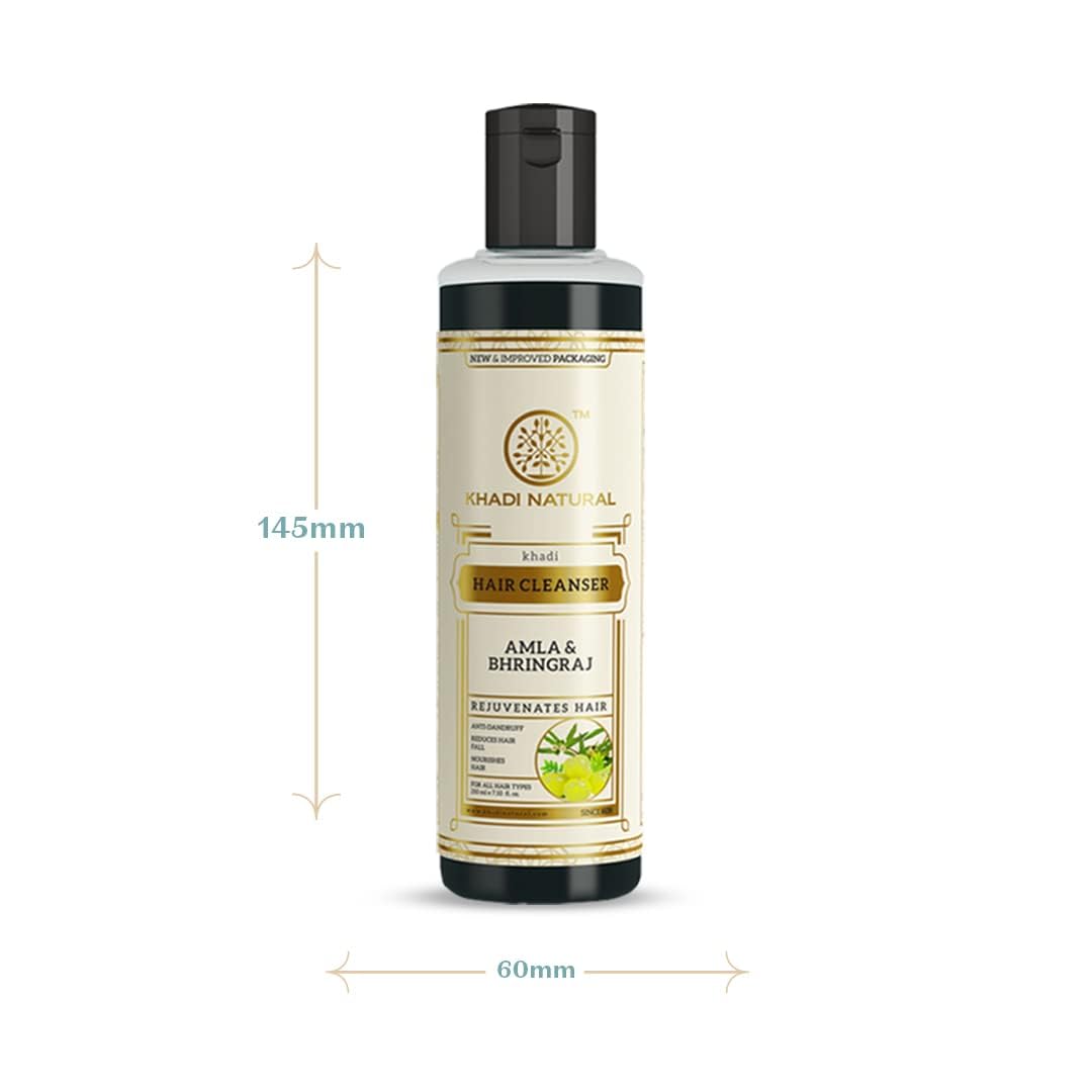 Khadi Natural Herbal Amla Bhringraj Shampoo, 210ml (Pack Of 2)