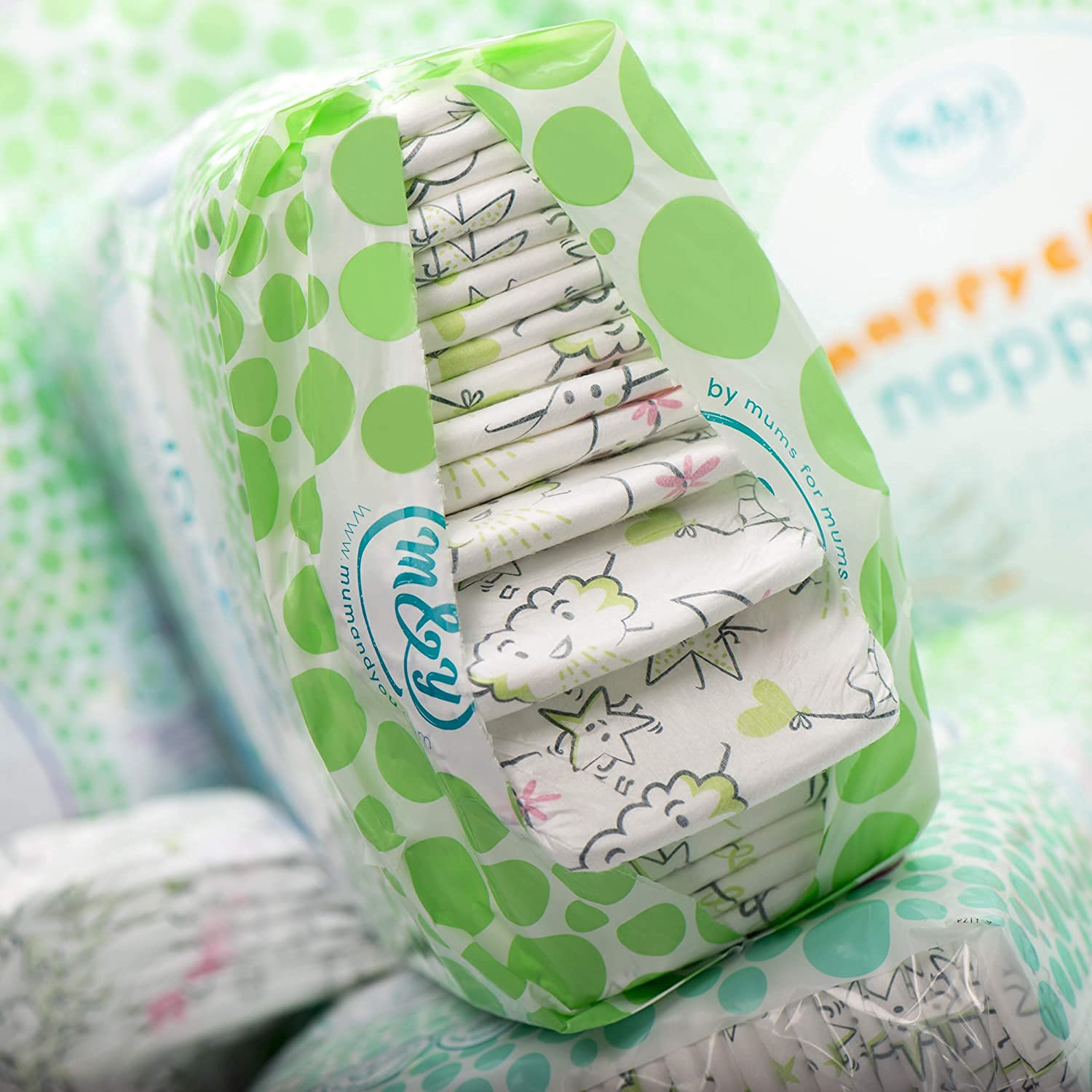 Mum & You Nappychat Diapers, Size 4 (Pack of 2), Unisex-Babies, Soft and Flexible, Hypoallergenic, Dermatologically Tested, Eco-Friendly, Chlorine-Free, 100% Renewable Energy