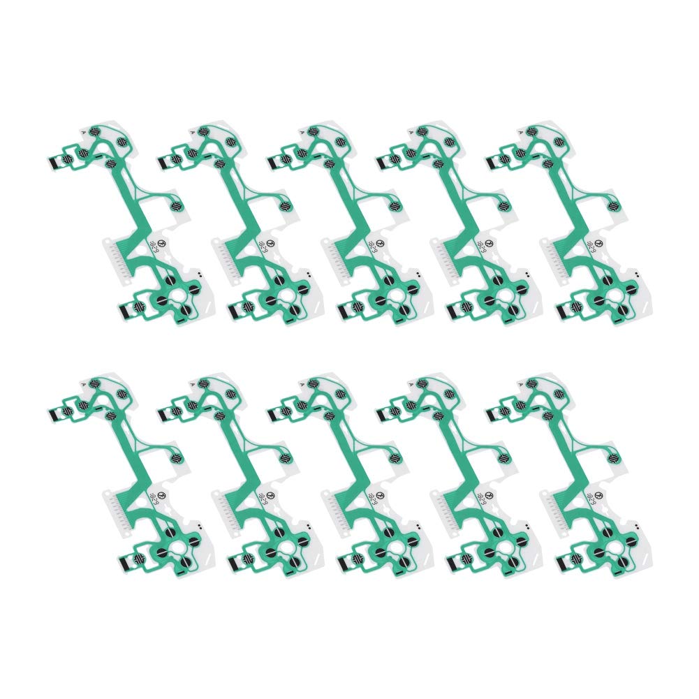 for PS4 4 Controller Conductive Film,10Pcs Conductive Film Keypad Replacement Handle Keypad Repair Pads,Suitable for PS4 Controller
