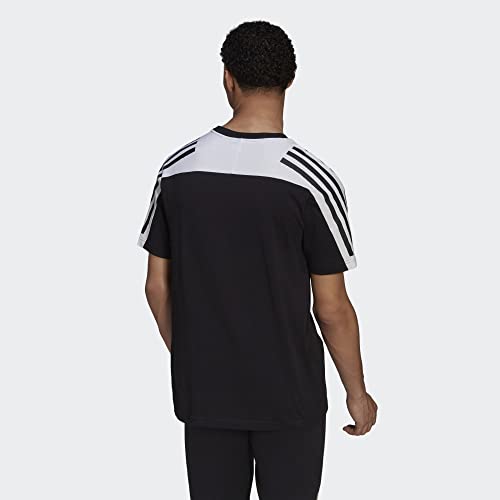 adidas Men's Future Icon Three Stripes Tee, Black, Large