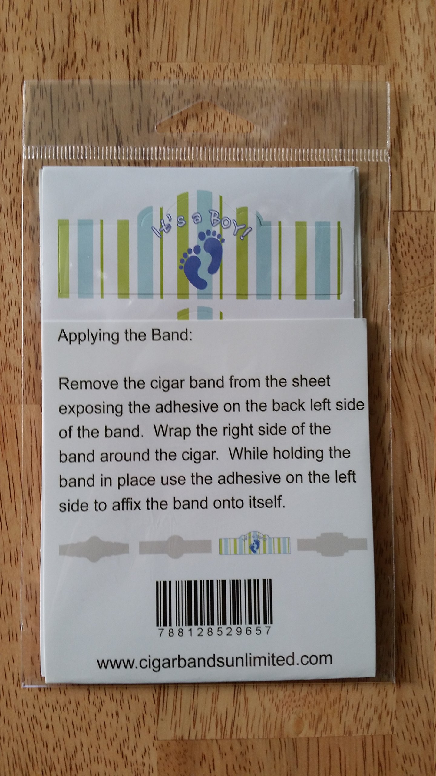 It's a BOY! (Baby Feet) 20 Pack of Self-Adhering Cigar Bands / Labels
