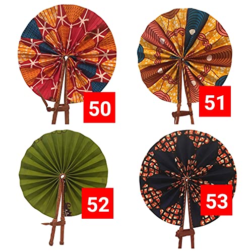African Folding Hand Fan 10 Pack Set #1