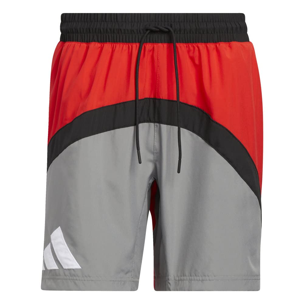 adidas Men's Galaxy Shorts, Vivid Red/Grey, X-Large