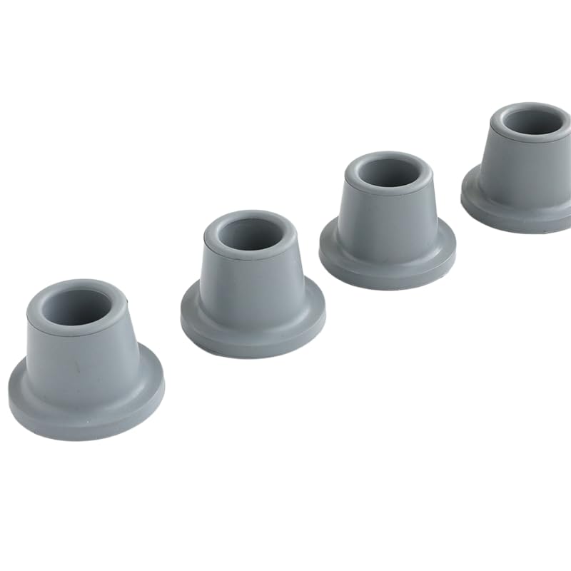 Shower Chair Tips Replacement Heavy Duty 4 Pack, Gray, 1 1/8ββ Rubber Tips for Shower Chair, Bath Chair, Shower Stool and Tub Transfer Bench, Non Slip Shower Chair Leg Tips Rubber Feet