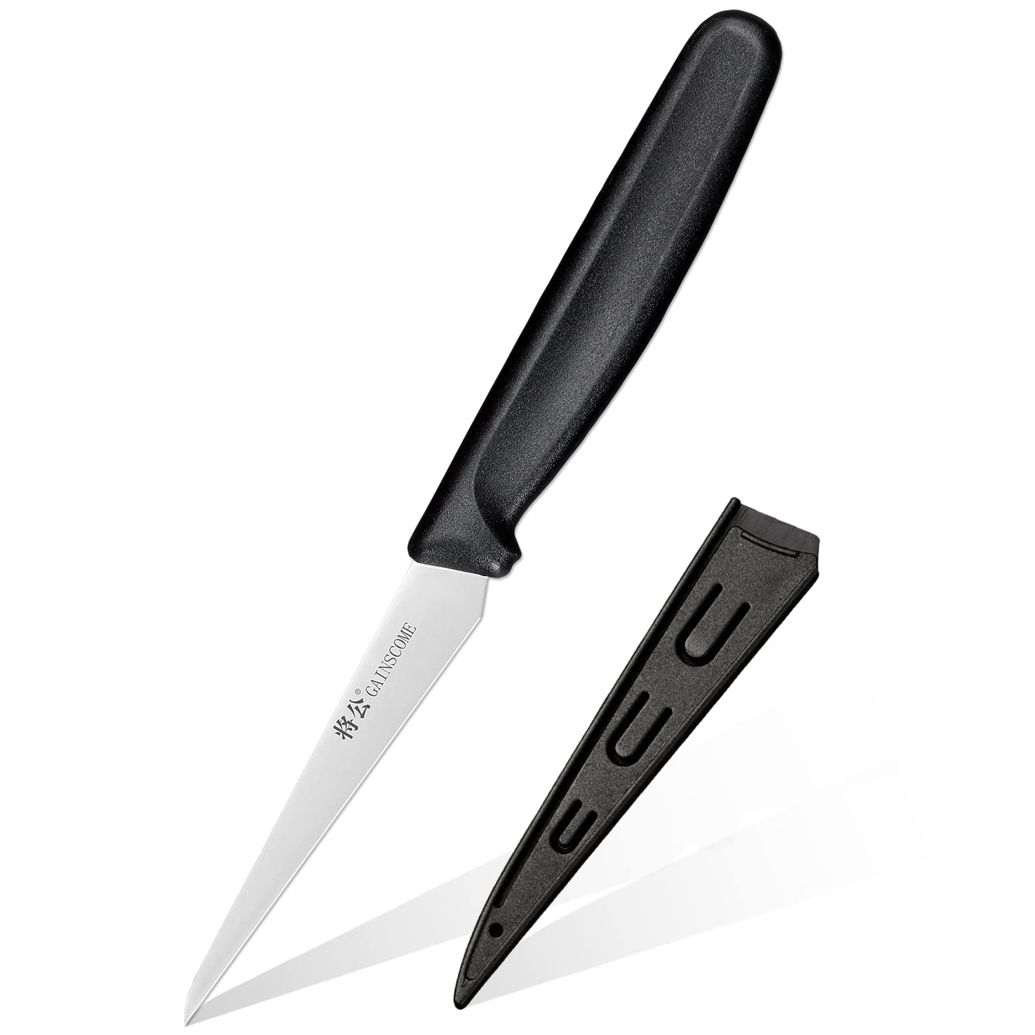GAINSCOME Fruit Carving Knife Main Knife Super Sharp Stainless Steel Chef Food Carving Tools ABS Material Non-slip Enlarged Handle Mirror Light Process Processing Knife Surface Fruit Paring Knives